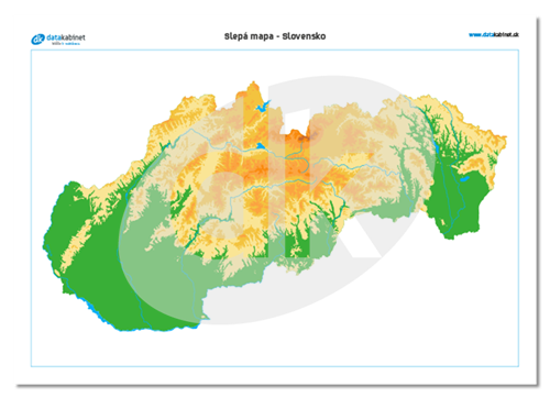 Slepá mapa - Slovensko | datakabinet.sk