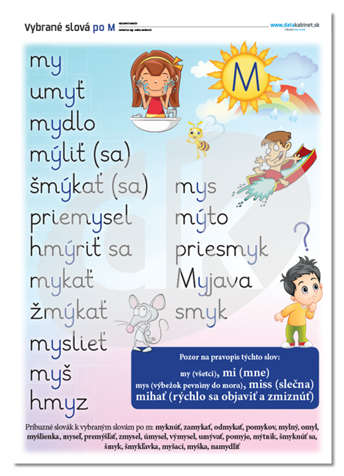 Vybrané slová po M | datakabinet.sk