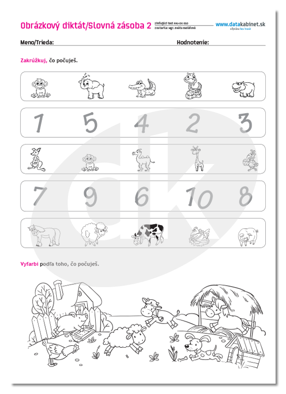 Obrázkový diktát/Slovná zásoba 2 | datakabinet.sk