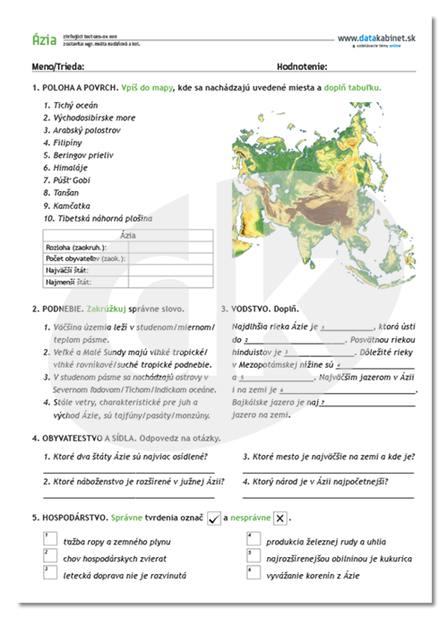 Ázia | datakabinet.sk
