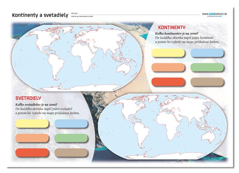Kontinenty a svetadiely | datakabinet.sk
