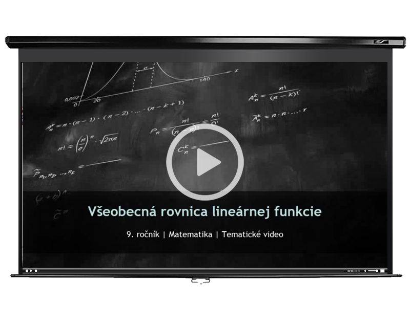 Všeobecná rovnica lineárnej funkcie | datakabinet.sk